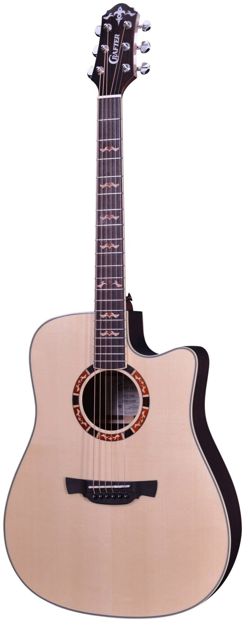 CRAFTER STG D-20ce - электроакустическая гитара, верхняя дека Solid ель, корпус палисандр