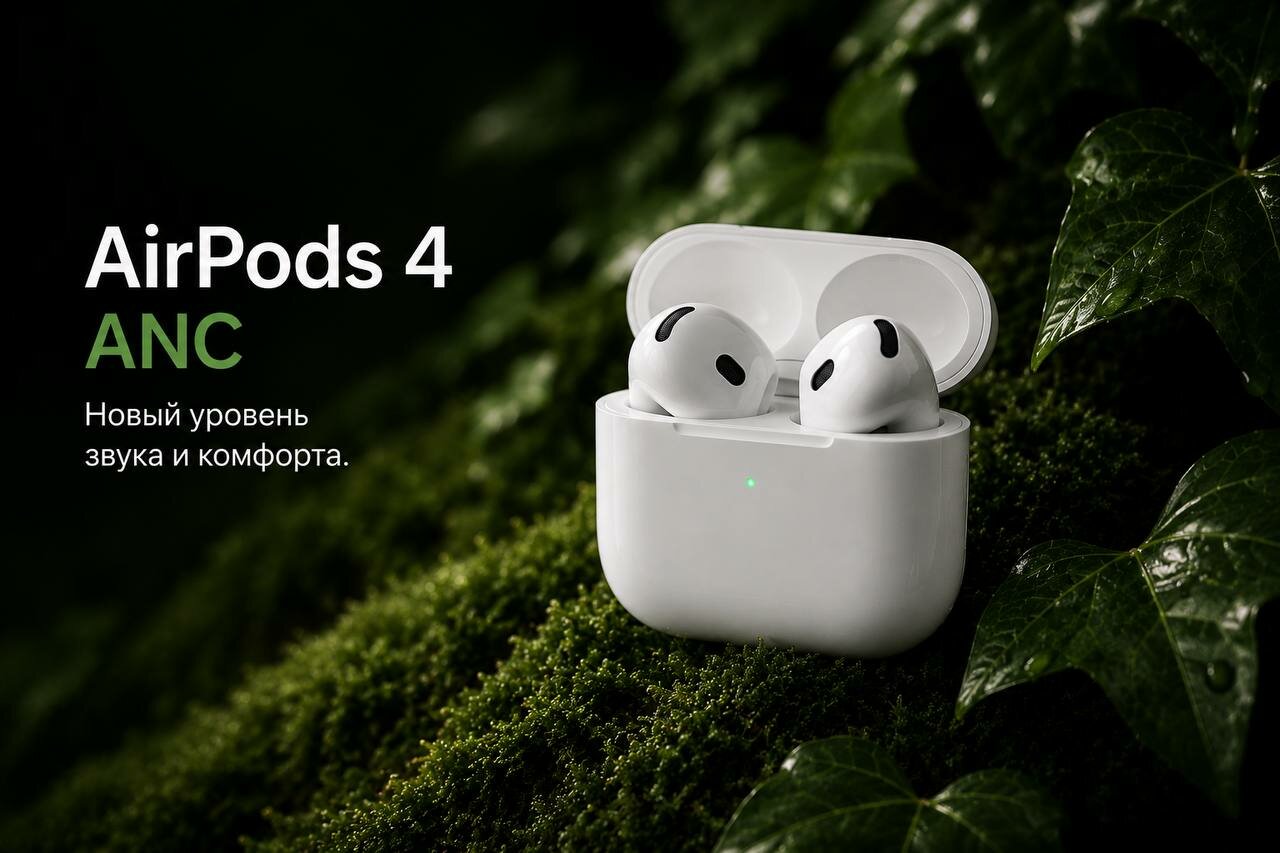 Беспроводные наушники Apple AirPods 4 ANC c активным шумоподавлением