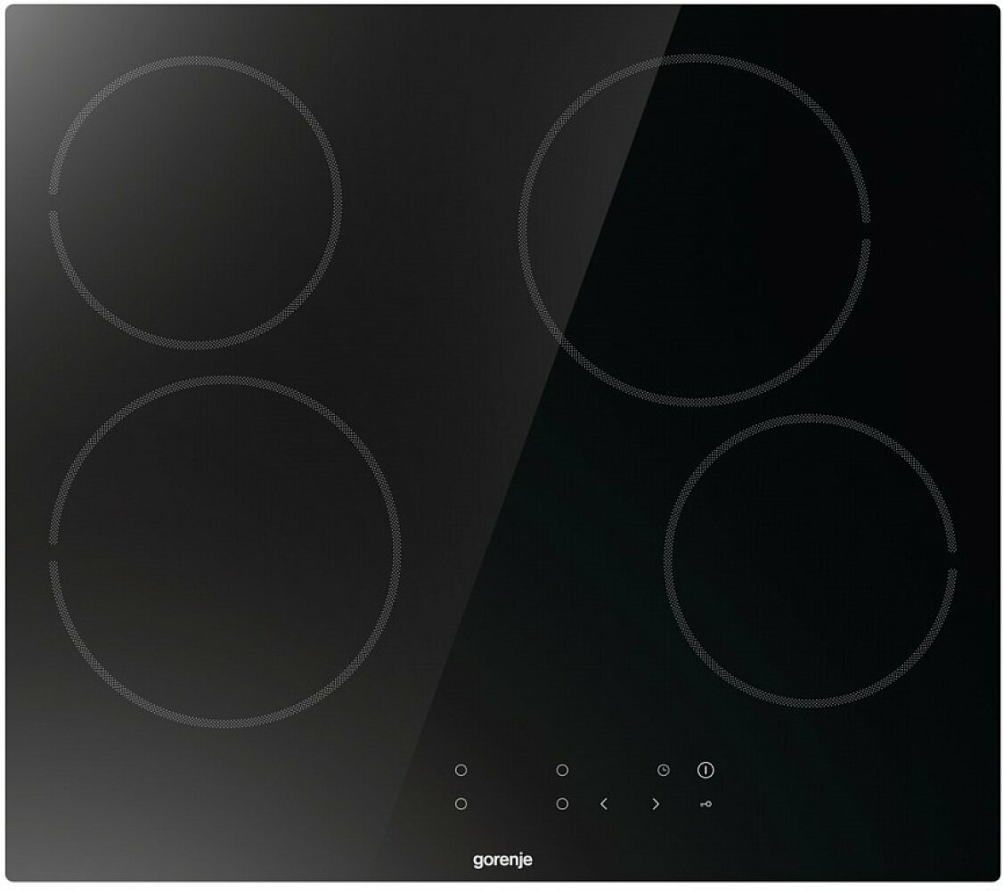 Варочная панель Gorenje ECT64BSCE, независимая, стеклокерамическая, чёрная