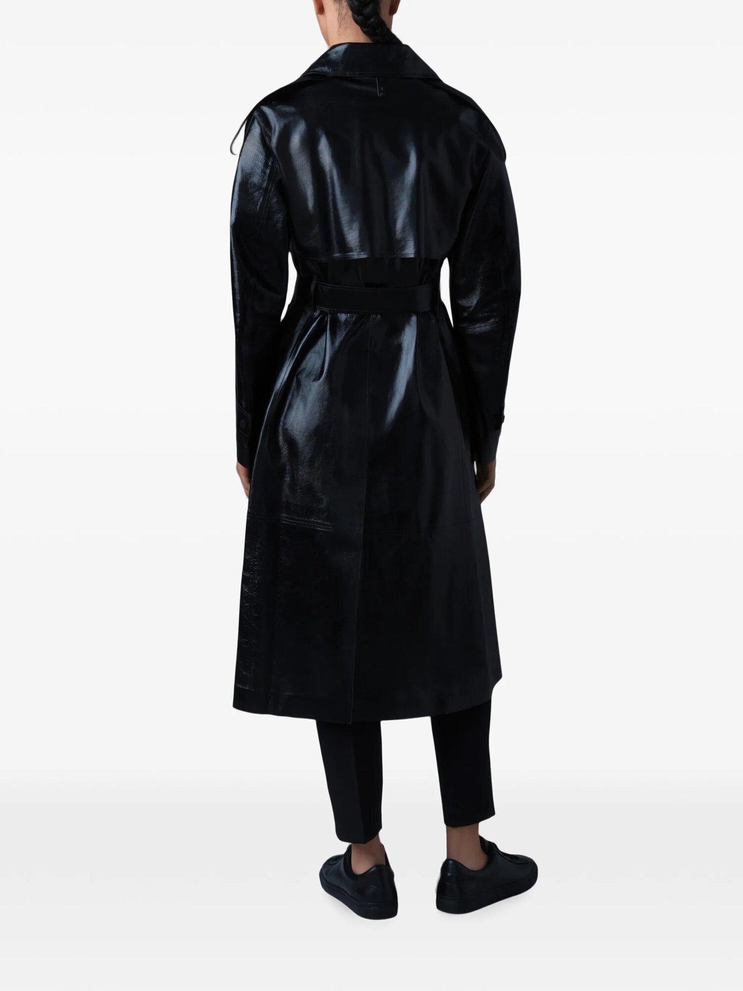 Пальто Mackage Carmela belted leather coat, размер 40 — фото 1