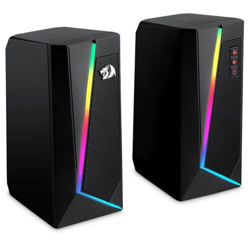 Колонки для компьютера Redragon Anvil, чёрный, USB, акустическая система 2.0, мощность 2x3 Вт (77878)