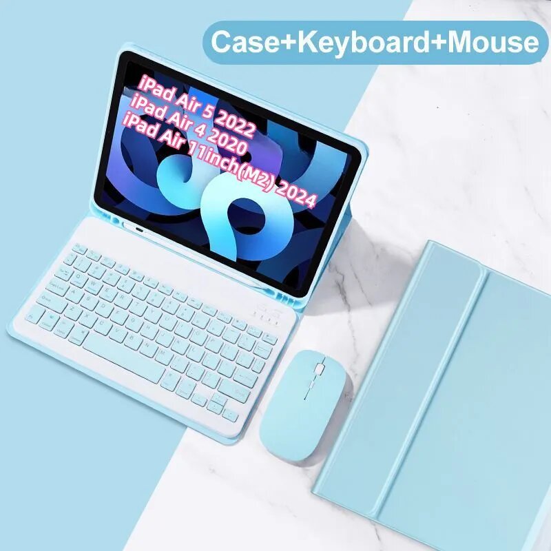 Чехол-клавиатура для iPad Air 11" M4/M3/M2 (2026/2025/24)/ iPad Air 5/4 2022 2020 чехол на русском языке И ф