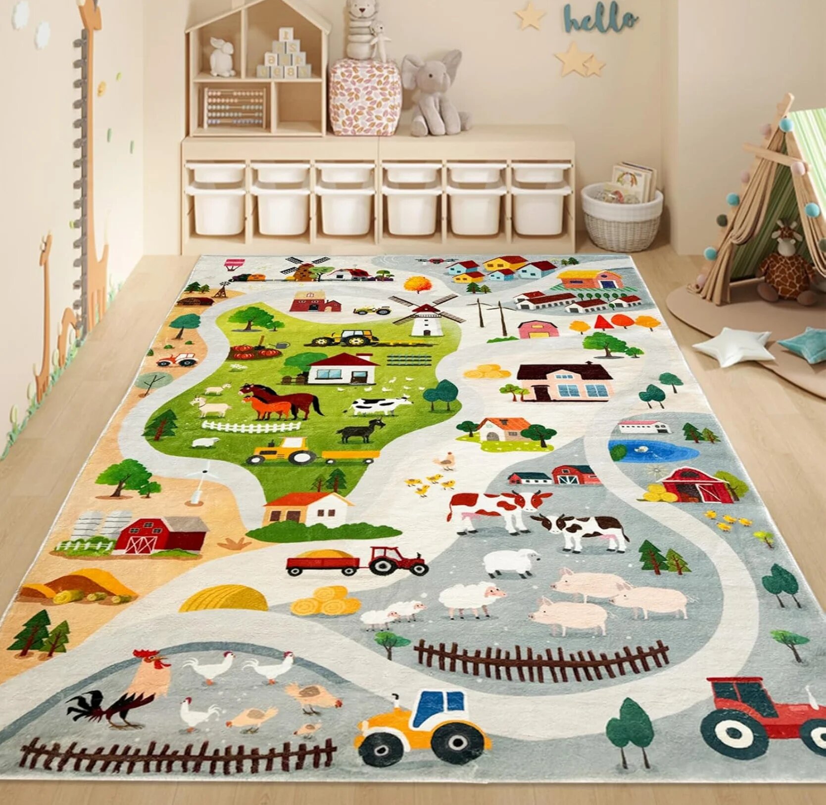 Детский игровой коврик 100% полиэстер европейского стиля 50x80cm, 1