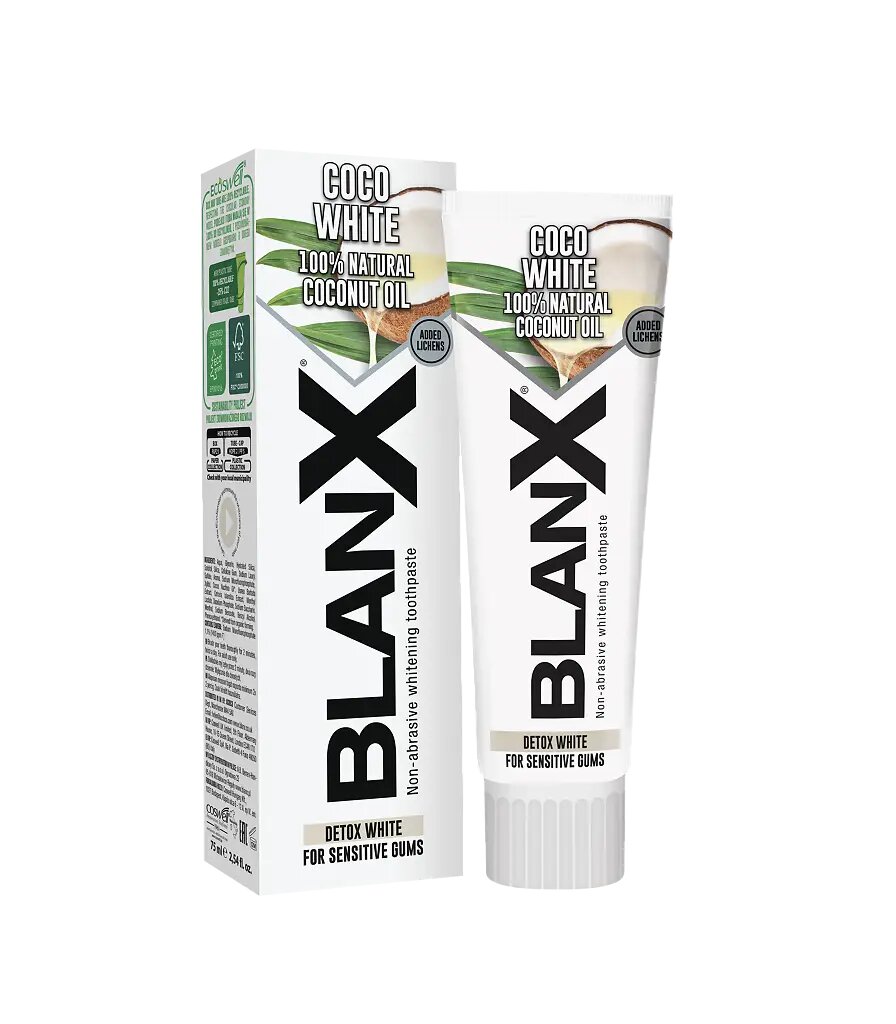 Blanx Зубная паста Coco White отбеливающая с экстрактом кокоса 75 мл 1 шт