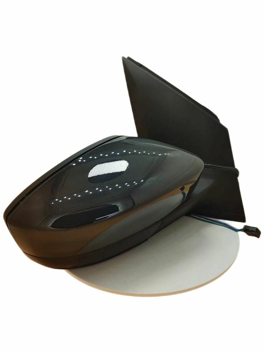 Зеркало серое Volkswagen Polo 09-20 Справа/ Обогрев / Регулировка / 5 контактов)