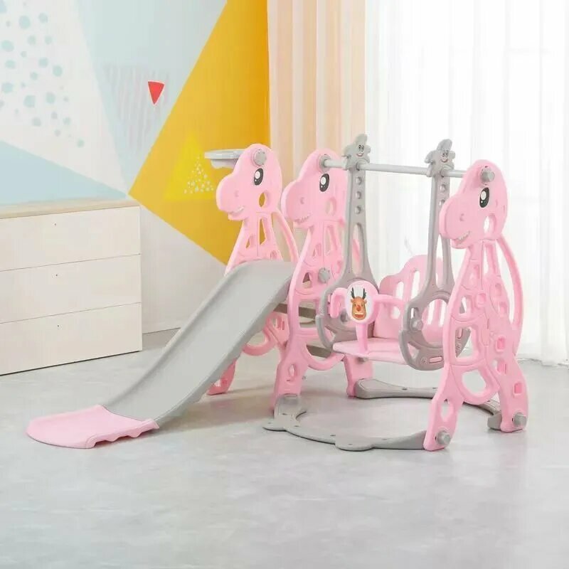 Детские горки для использования дома и на улице/качели-динозавр 3-в-1(175*140*105)
