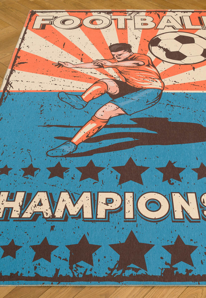 Турецкий ковер безворсовый 60*110 см Rio Football
