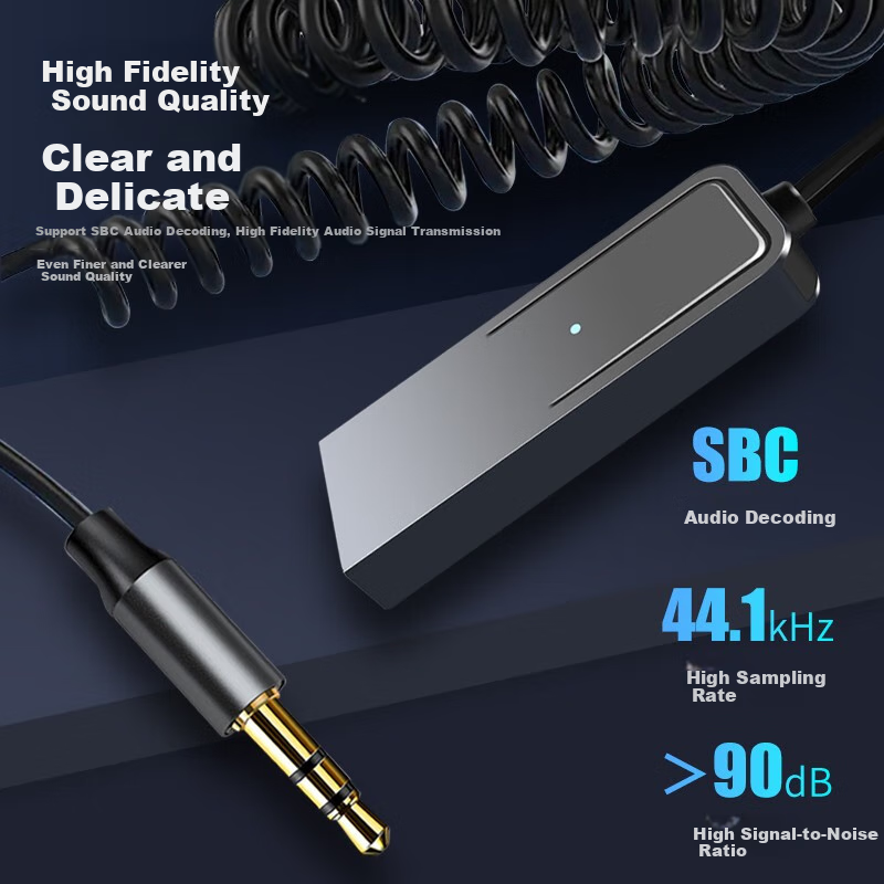 LinkStone Car Bluetooth Receiver 5.3 Version Aux Bluetooth Adapter 3.5MM Audio to USB Speaker Phone Hands-Free Call Bluetooth Stick Wireless Bluetooth Stick