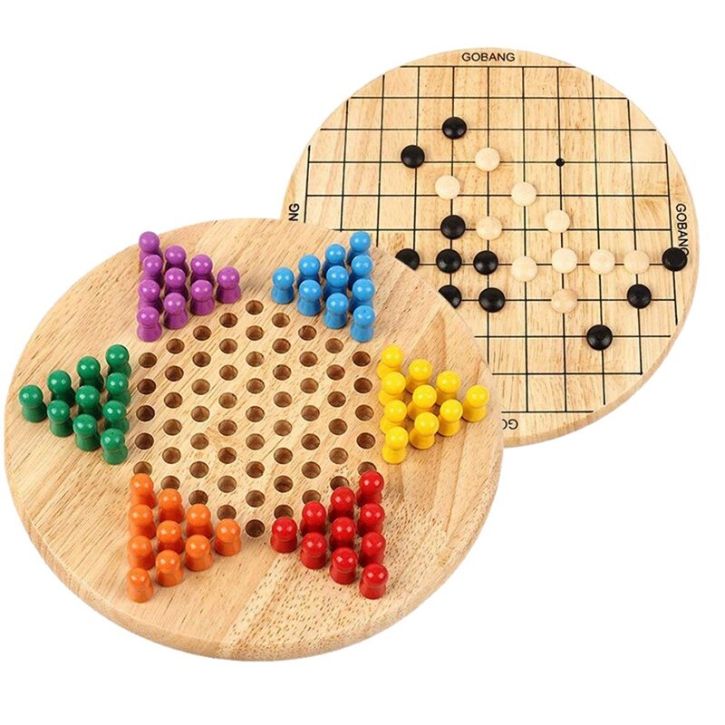 You De Le 2 в 1 набор китайских шашек и гобанг (пять в ряд), деревянная игра для всей семьи для детей и взрослых