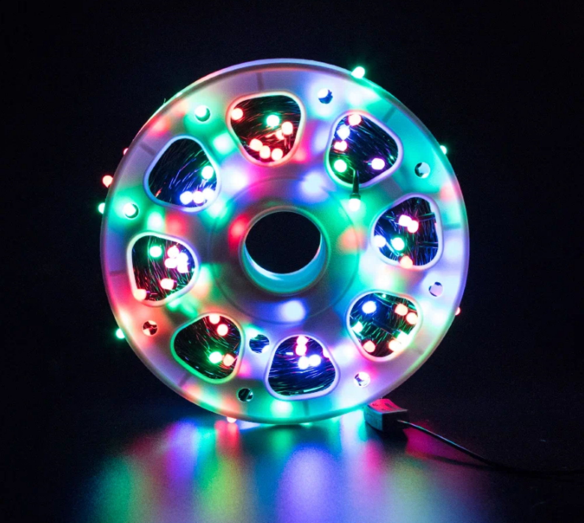 Новогодняя гирлянда уличная линейная, 500 LED, разноцветная матовая, тёмный провод, крупные диоды, 1 режим, 50 метров