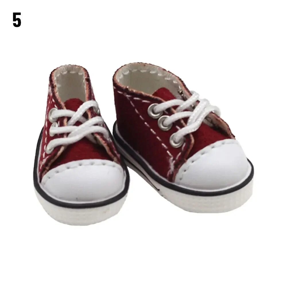 Кукольная обувь для OB11 и BJD 1/12 Бордовый, 5