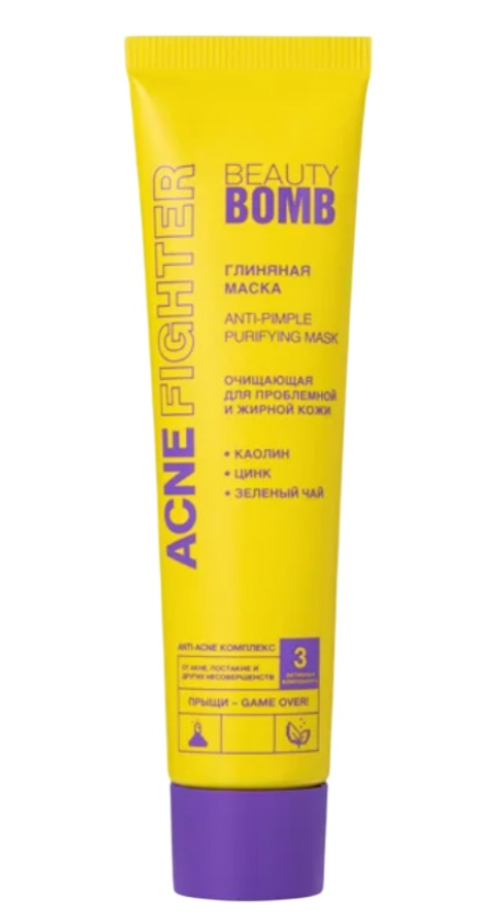 Маска для лица Beauty Bomb Acne fighter Глиняная 40 мл