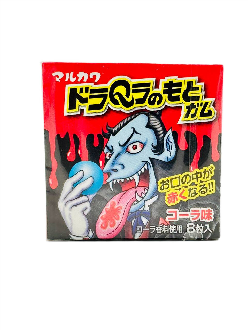 Жевательная резинка Marukawa Дракула Monsters Dracula Красный язык, вкус Кола, 13 гр*8 шариков