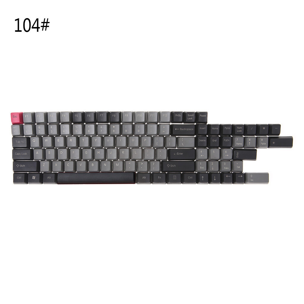 104/87/61 Keys PBT Double-shot Черный для Серого Набора Колпачков XVX Profile Keycaps