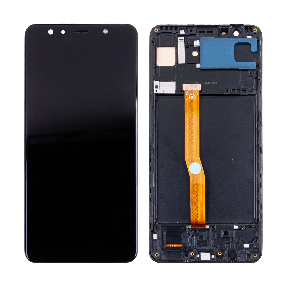 Дисплей для Samsung A750F (A7 2018) модуль Черный - (OLED)