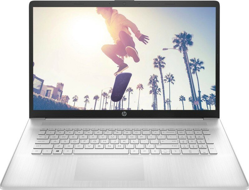 Ноутбук HP 17-cp3166mg 17.3", IPS, AMD Ryzen 7 7730U 2ГГц, 8-ядерный, 16ГБ DDR4, 512ГБ SSD, AMD Radeon Graphics, FreeDOS, серебристый (802h9ea)