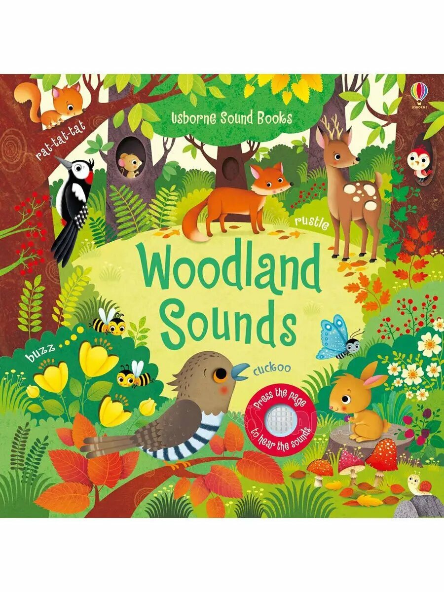 Woodland Sounds животные в лесу книга со звуковыми эффектами | Usborne
