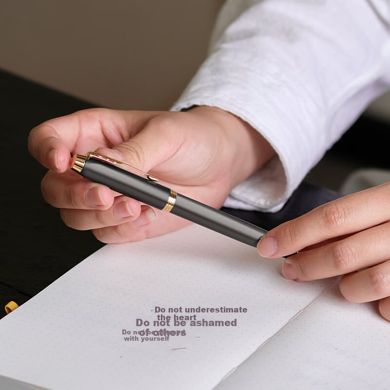 PARKER Graduation Gift High-end Steel Pen Signature Pen Business Office Gift Holiday Men and Women Birthday Gift AI Customized Greeting Card IMPARKER Gray Gold Ink Pen