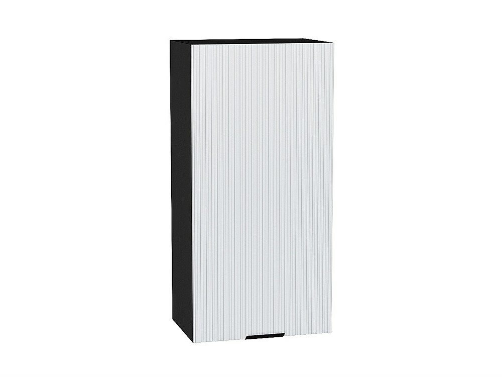 VVT Шкаф верхний с 1-ой дверцей Евро Лайн Graphite, Белый, 920, 450 В*Ш*Г 920*450*318, фасад МДФ Белый, корпус Graphite Белый