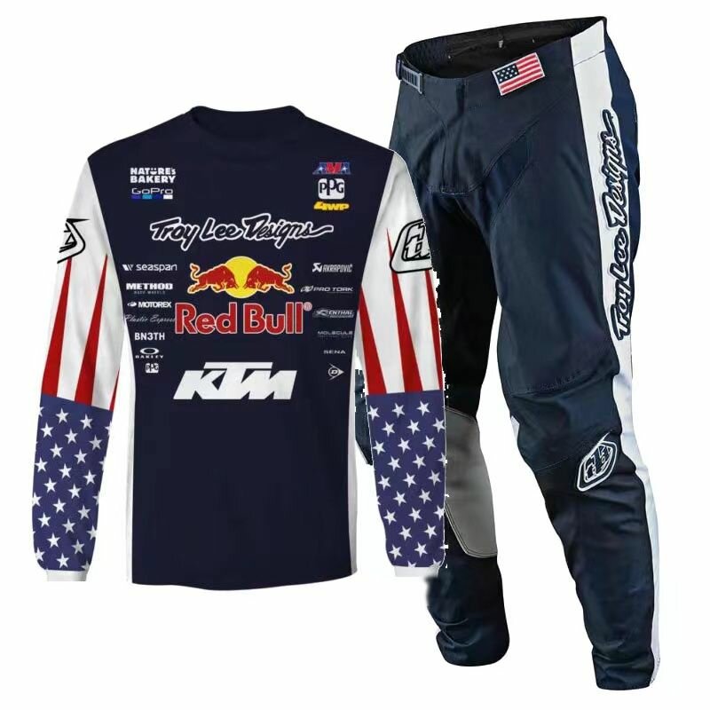 Новый 2023 TL Red Bul эндуро комплект снаряжения для мотокросса mx трикотажные штаны мотоциклетная одежда mtb carracing костюм Off Road