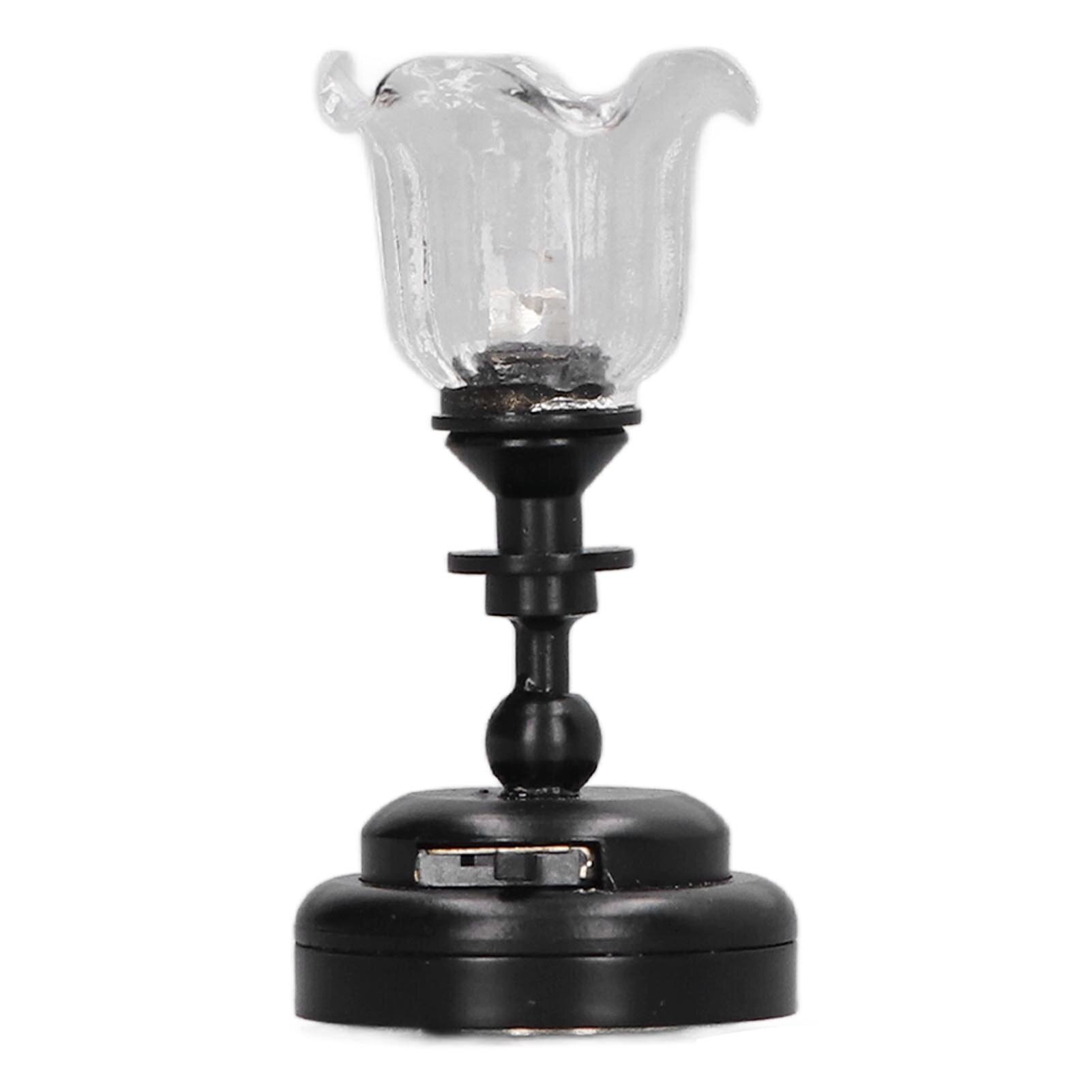 Миниатюрный потолочный светильник для кукольного домика, масштаб 1/12, прозрачный стеклянный абажур, миниатюрная потолочная лампа для украшения мебели кукольного домика.