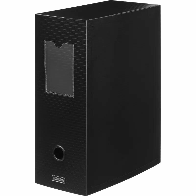 Короб архивный на кнопке Attache 120 мм пластик, черная полоска 2098140