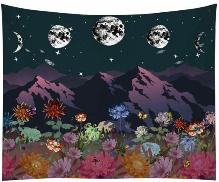Гобелен Фазы луны фиолетовые горы