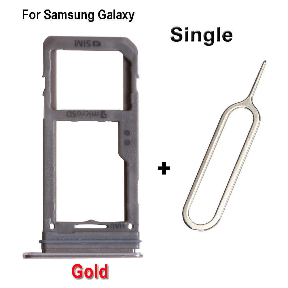 Samsung S8 Plus однокартовый картридер с SD-слотом, золотистый цвет, в комплекте с инструментом для извлечения SIM-карты