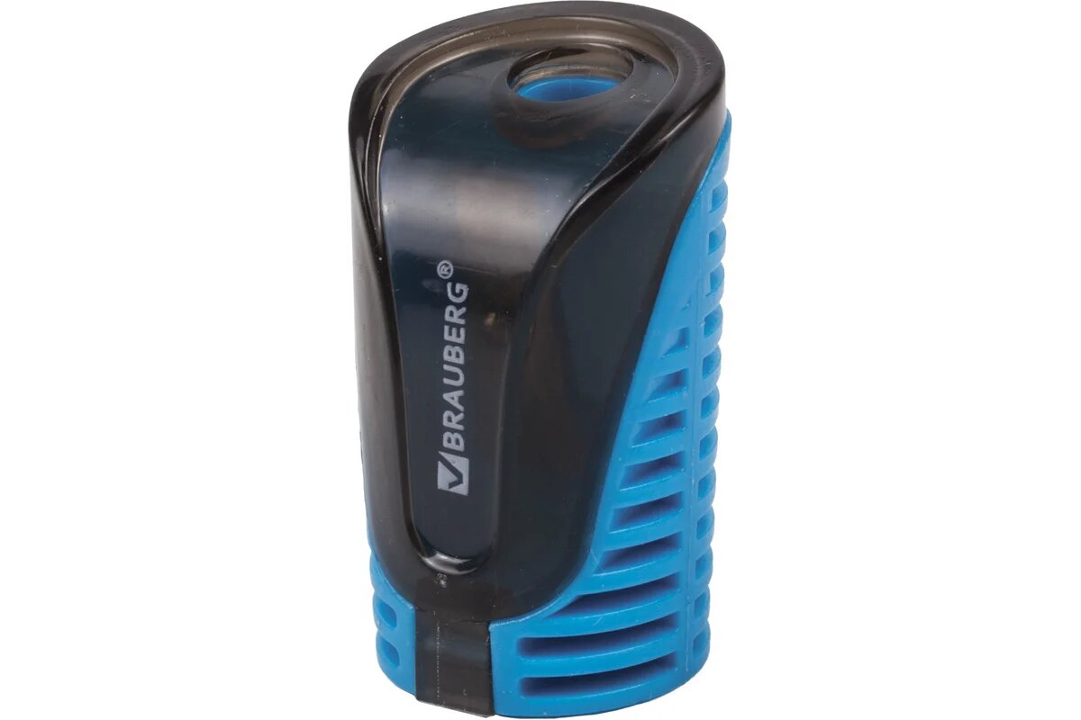 BRAUBERG Cell точилка с контейнером пластиковая овальная, цвет корпуса ассорти 226944