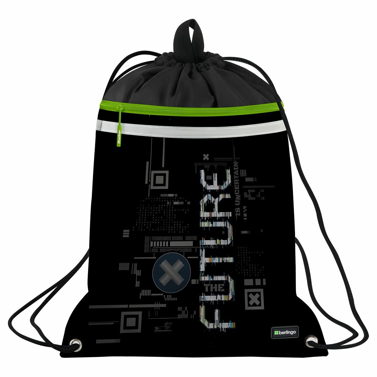 Мешок для обуви 1 отделение Berlingo "FutureX", 360x460мм, вентиляционная сеточка, СОП (SB-EXM-1110)