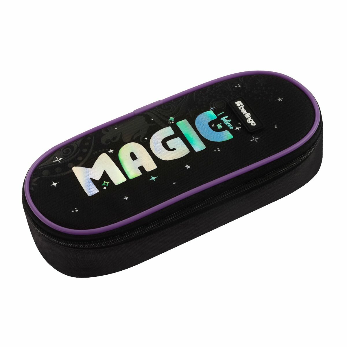 Пенал школьный корпусный 1 отделение Berlingo "Purple Magic", 220х90х45мм, полиэстер (PF-EXPL-1103)