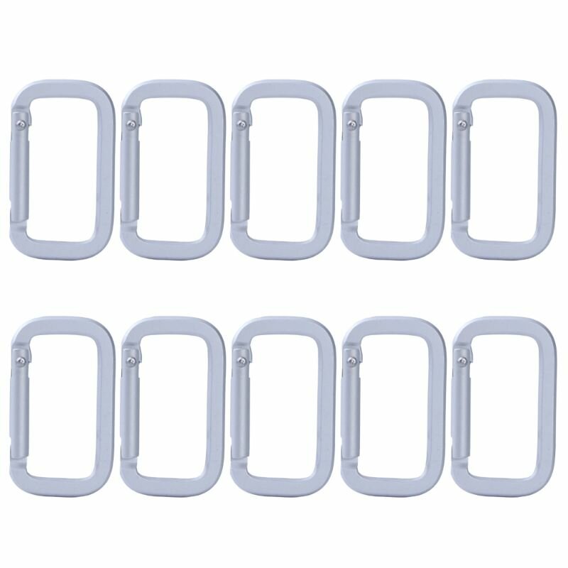 10 шт, прямоугольная направляющая пряжка № 5-матово-белая