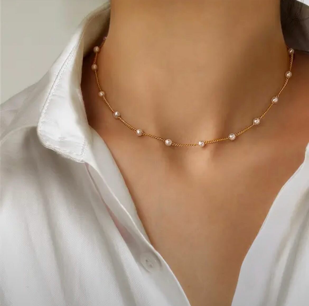 Колье, жемчуг имитация