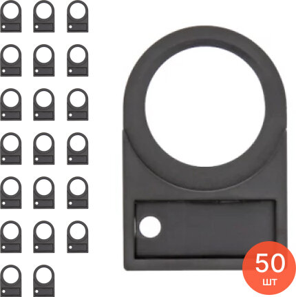 Держатель маркировки EKF / ЭКФ PROxima LH для кабелей пластик черный, 20х25мм, lh-20-25, 1шт. (комплект из 50 шт)