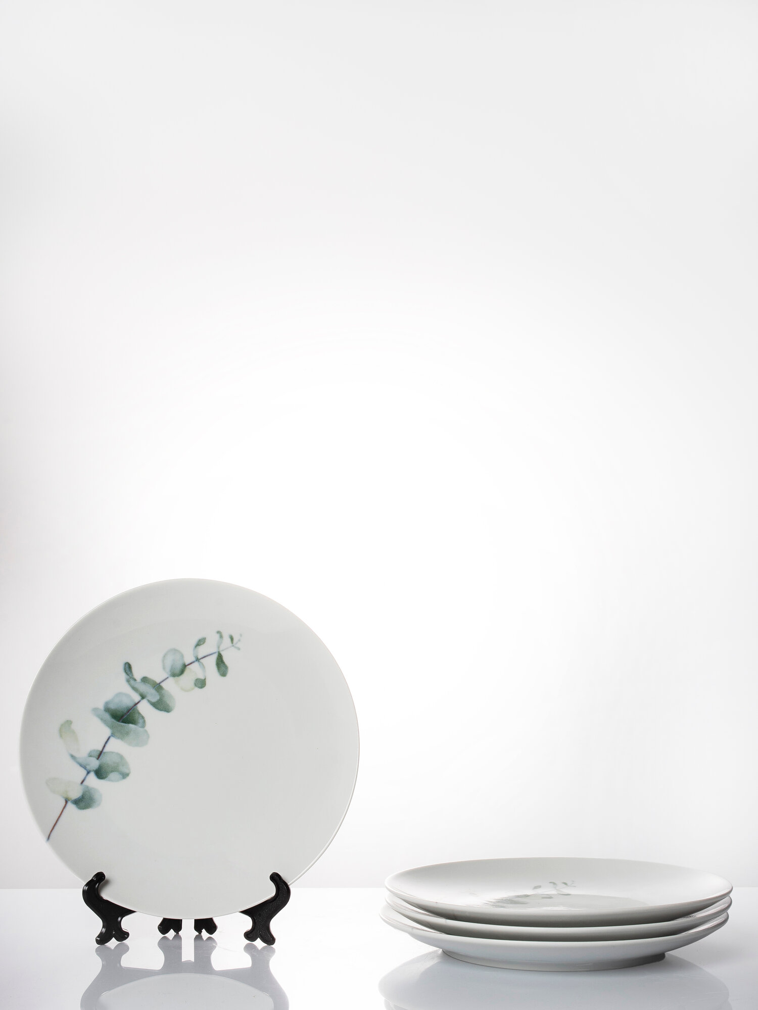 Набор фарфоровых тарелок мелких 240 мм "Аллея" ф. Универсал, 4 шт, Добрушский фарфоровый завод