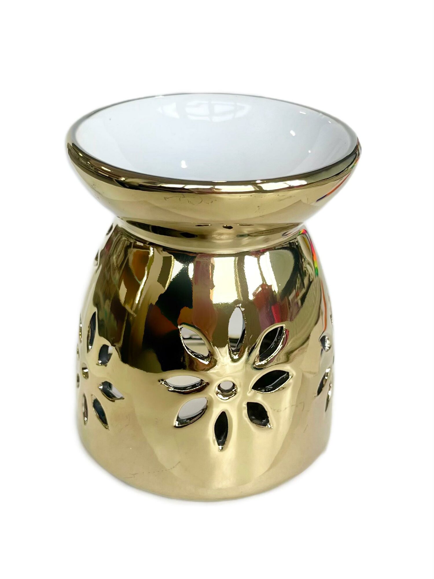 Аромалампа цветок на золоте (керамика, 10,5 см.), 1 шт.