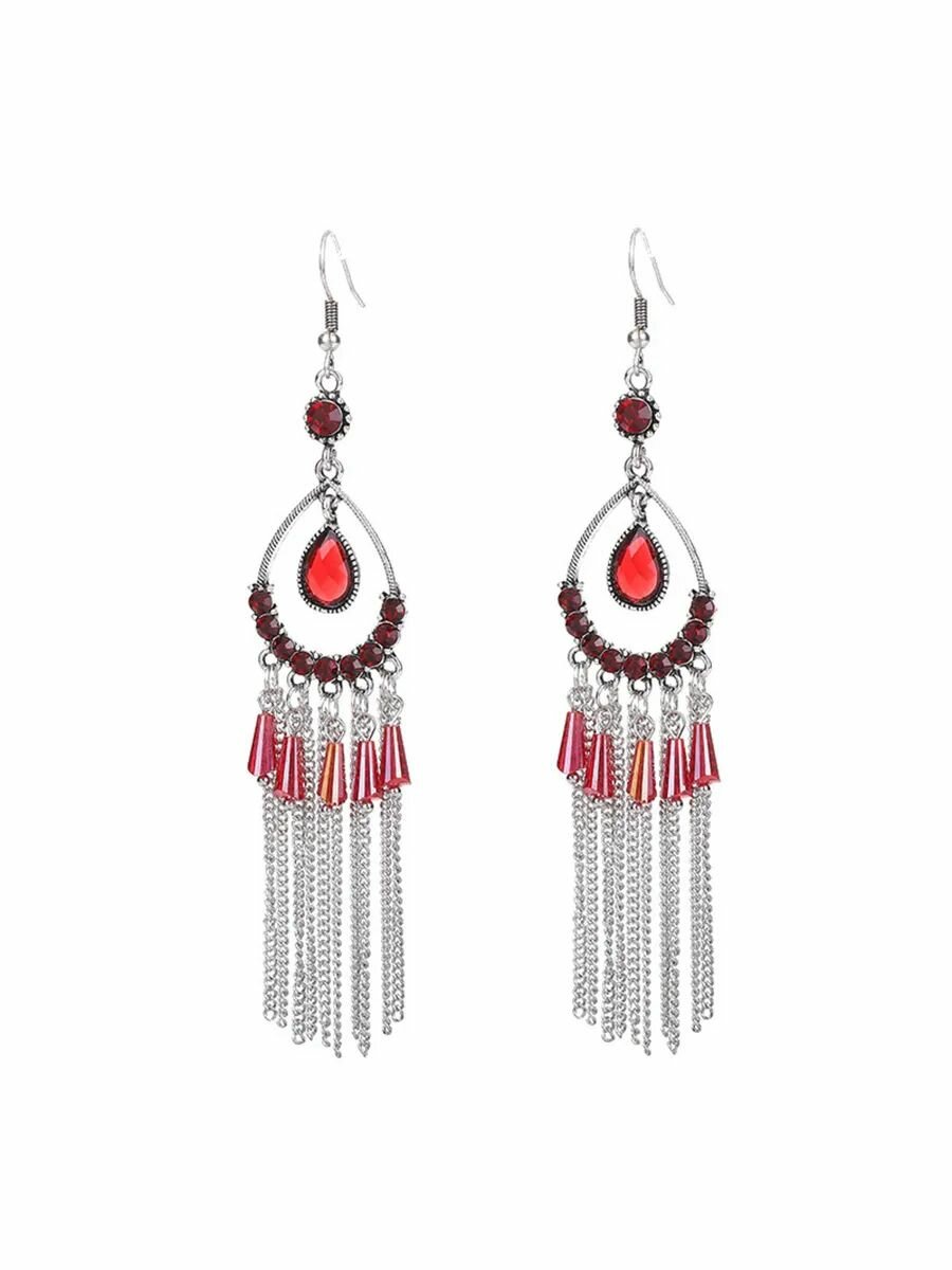 Серьги, искусственный камень