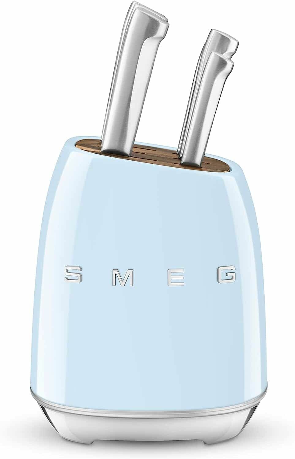 Набор комплект кухонных ножей SMEG ножи, подставка, лезвия нержавеющая сталь, в подарочной упаковке -J
