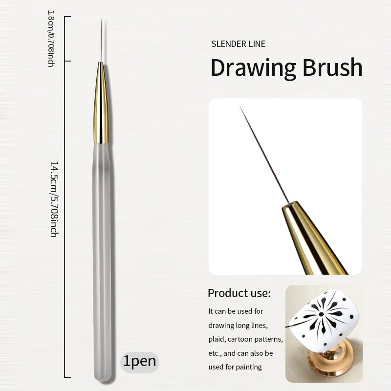 Кисть для дизайна ногтей RSNAIL, Liner Brush