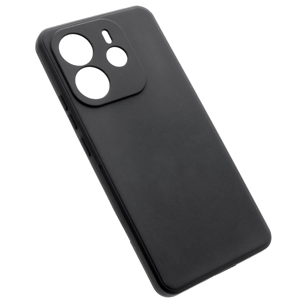 Силиконовый чехол TPU Case матовый для Xiaomi Redmi Note 14 4G черный