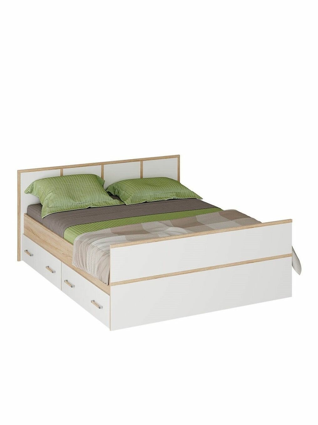 ARNIKA Кровать двуспальная Сакура, 160х200 см, дуб сонома, белый