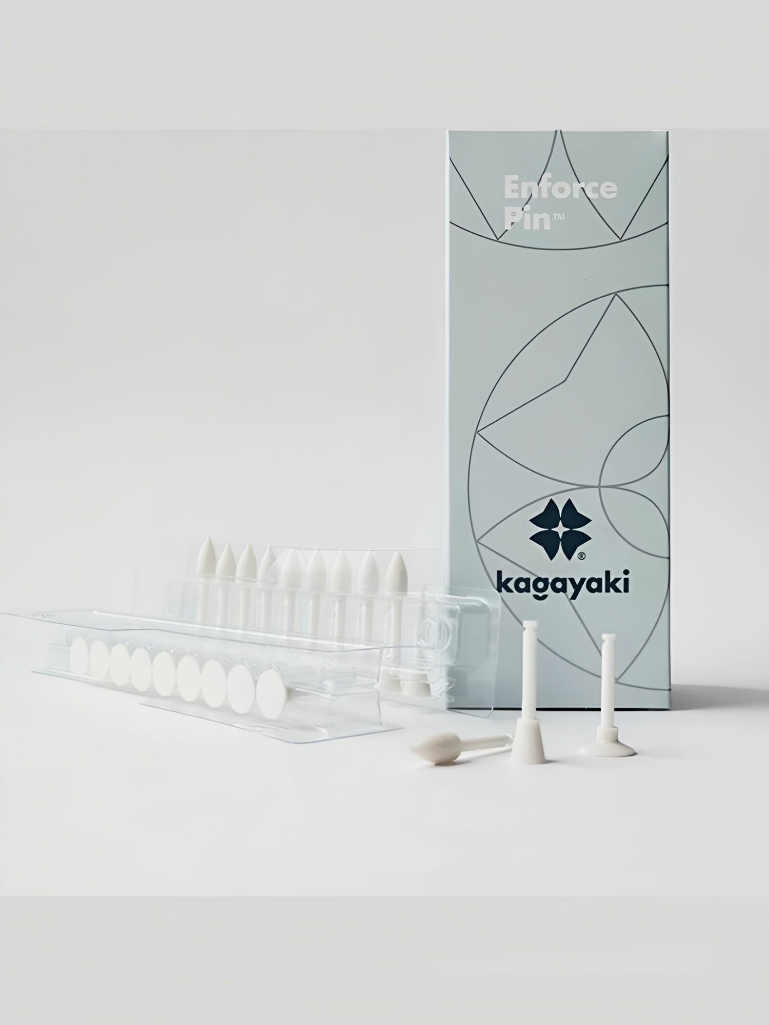 Полиры "Kagayaki Enforce Pin" 125 (диск, пуля, чашка - белый) - 30 шт.