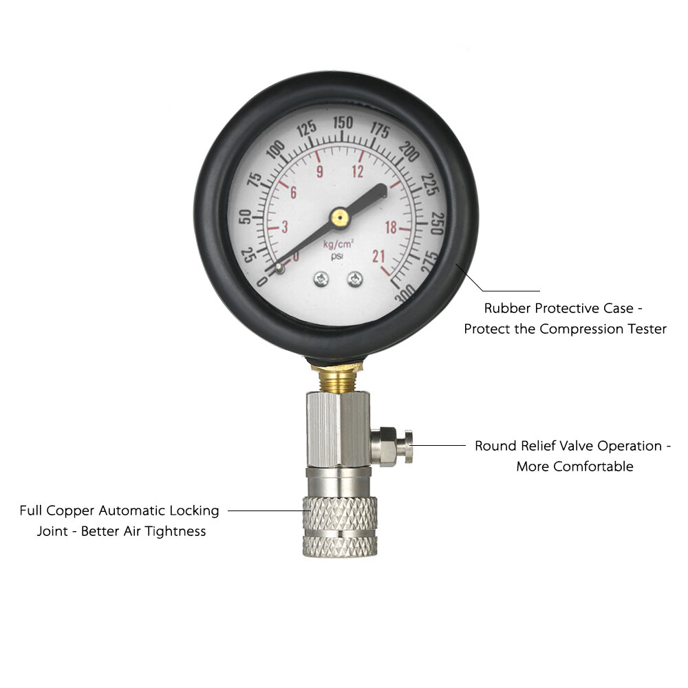 Тестер бензинового двигателя 0-300psi с футляром