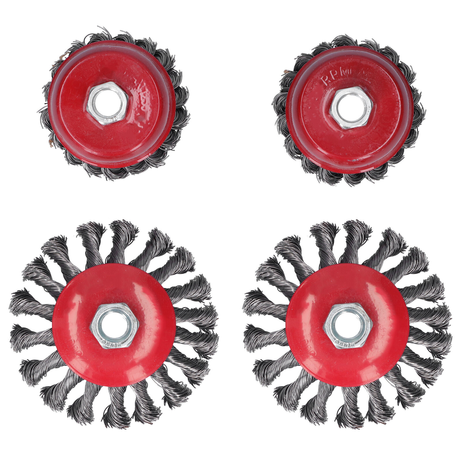 4 шт. стальные проволочные щетки, сверла, полировальные насадки, аксессуары для угловой шлифовальной машины с резьбой M14