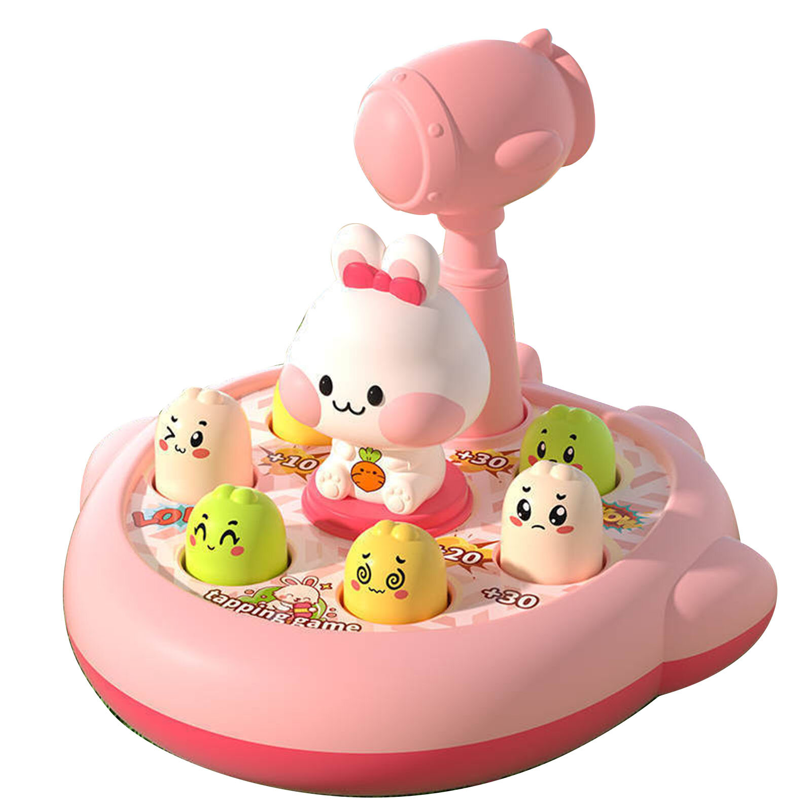Детская настольная игрушка-зайчик в форме животного, развивающая координацию движений, розовый зайчик.