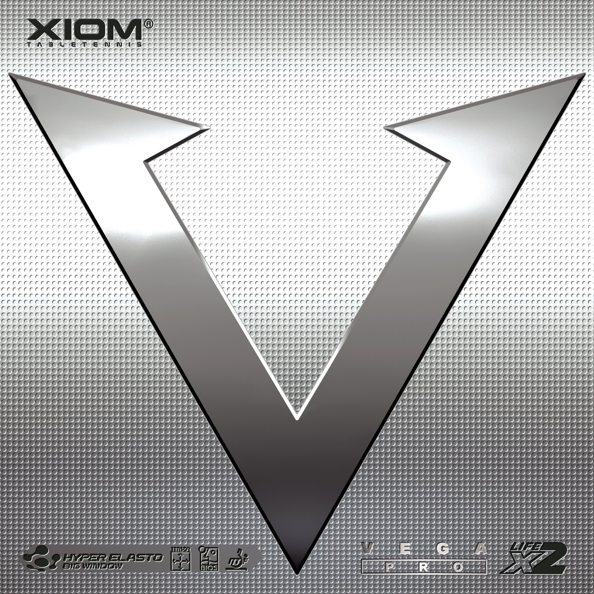 Накладка для ракетки настольного тенниса XIOM Vega Pro, Черный размер 2,0