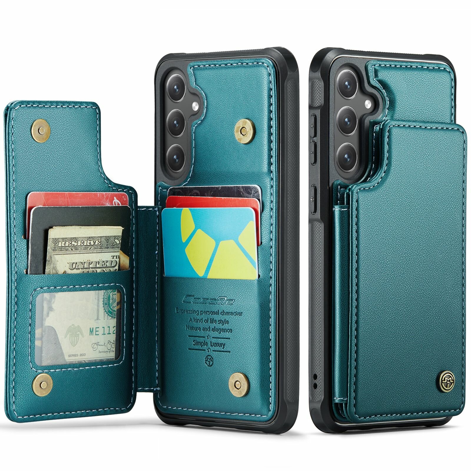Чехол CaseMe Сard Protection Samsung Galaxy S25+ зеленый