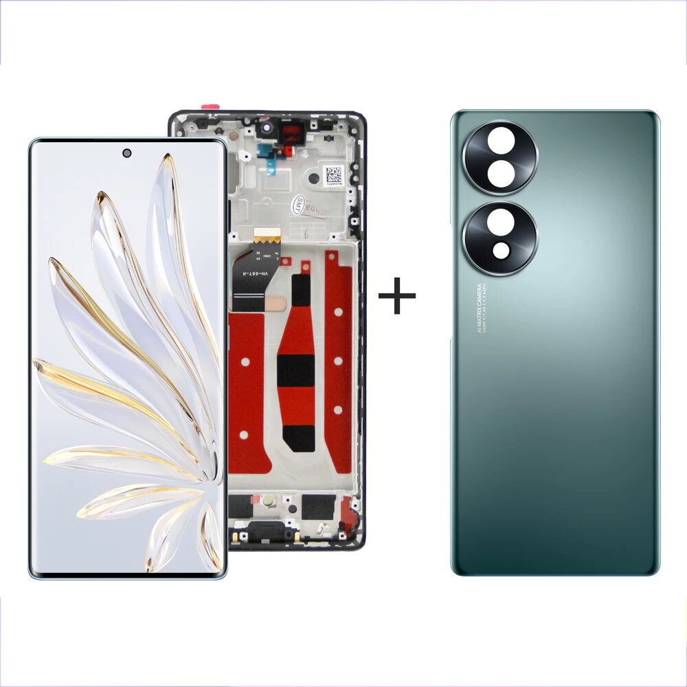 Для 6,67 'Honor 70 для Honor 70 FNE-AN00 FNE-NX9 ЖК-дисплей, сменный Green Frame Cover