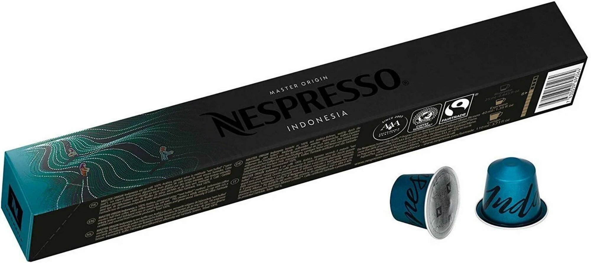 Кофе в капсулах для кофемашин Nespresso Original INDONESIA master origins, 100 капсул, 10 капсул