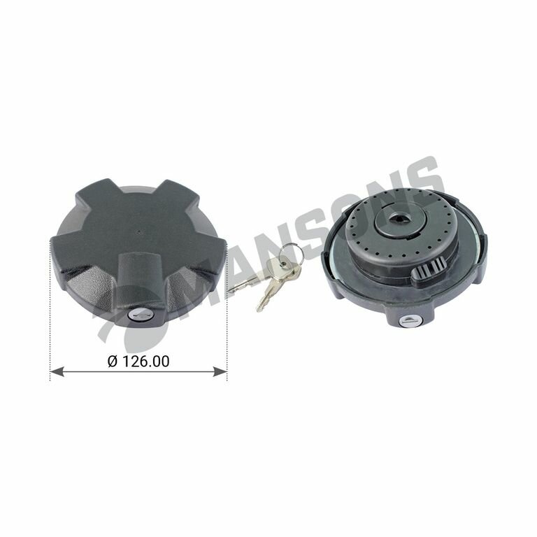 Крышка бака топливного с ключом, замок сбоку для Ивеко, Мерседес, Рено, Вольво арт 400662 MANSONS